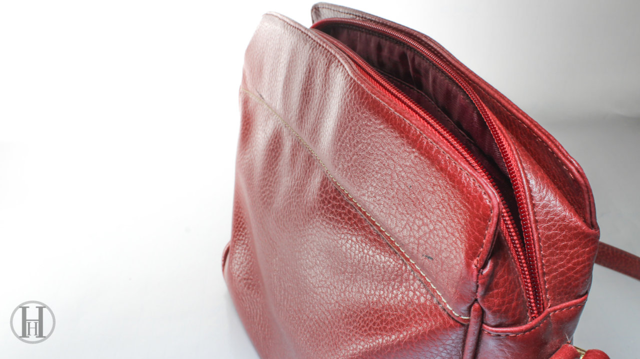 VINTAGE RED LEATHER BAG - Hambrah